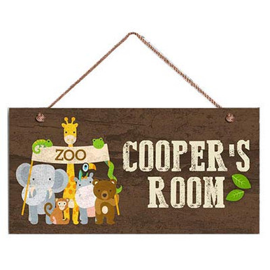 Zoo Animal Sign Personalized SignKids Name Kids Door Sign Baby Nursery ...