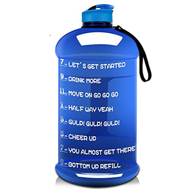 2.2L Dishwasher Safe Big Sports Water Jug with Motivational Time Marker ...