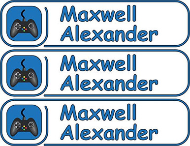 Custom Name Label Gamepad Sticker Bottle Labels Waterproof Kids Name ...
