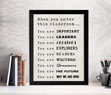 When You Enter This Classroom Print. Inspirational and Motivational ...