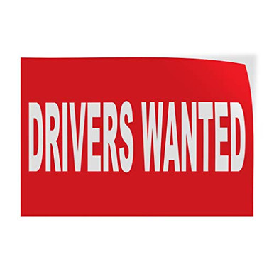 Decal Stickers Multiple Sizes Drivers Wanted Red Background Industrial ...