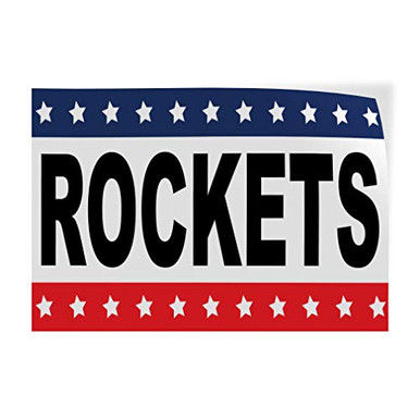 Decal Stickers Multiple Sizes Rockets Black Red Blue Industrial Vinyl ...