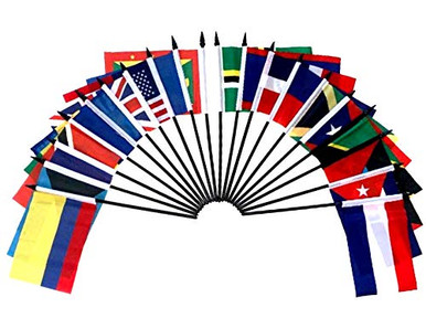Caribbean Islands World Flag SET-20 Polyester 4 inch x6 inch Flags One ...