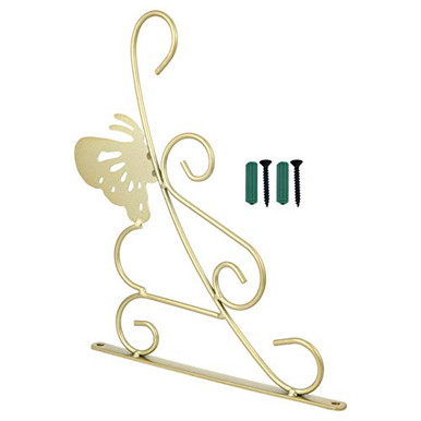 Yardwe Retro Iron Plant Hanging Hooks Butterfly Wall Brackets ...