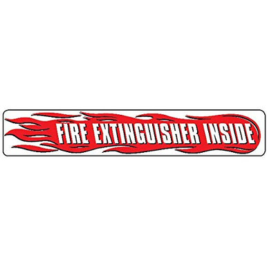 Fire Extinguisher Inside with Flames Truck Decals - Fire Extinguisher ...