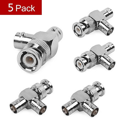 3-way T triple one BNC male to two BNC female RF adapter Coaxial Cable ...
