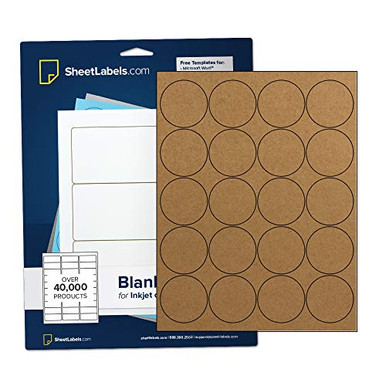 2 inch Brown Kraft Round Labels from SheetLabels.com Organic and Eco ...