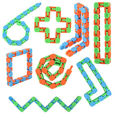 SCIONE Wacky Tracks Snap and Click Fidget Toys for Sensory Kids - Snake ...