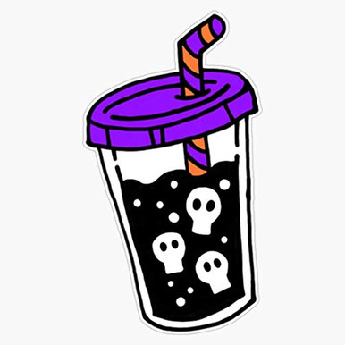 Leyland Designs Halloween Spooky Skulls Soda Sticker Outdoor Rated ...
