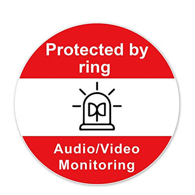 4 inch Window Security Sticker Double Side Doorbell Security Label ...