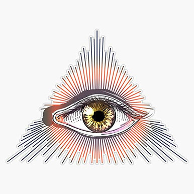 All Seeing Eye Third Eye Alchemy Psychic Visionary Sticker Vinyl Bumper ...