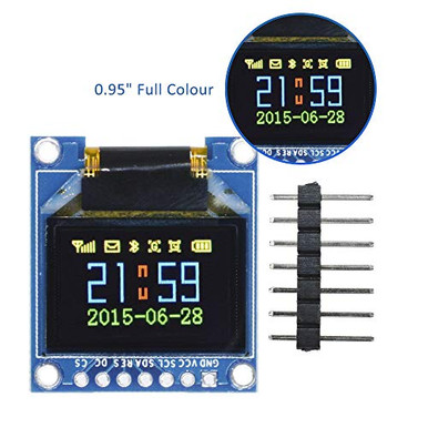 0.95 Inch OLED Display Aideepen 0.95 inch 7pin Full Colour SPI OLED ...