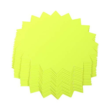 ULTECHNOVO 80pcs Bright Yellow Color Small Star Burst Signs Fluorescent ...