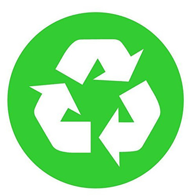 RECYCLE SYMBOL CIRCLE -3 PACK- Full Color Printed Sticker by StickerDad ...