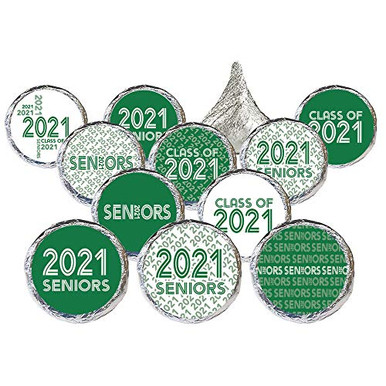 Senior Class of 2021 Party Favor Labels - 1080 Stickers -Green and ...