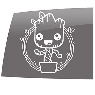 Window Swag Baby Groot - Circle - Solid White - Decal - Guardians of ...