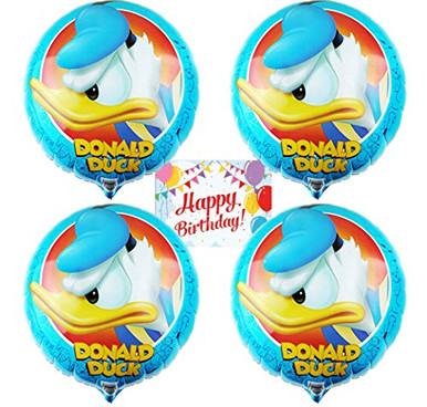 Donald Duck Party Supplies Balloons - 4 Balloons for a Disney Donald ...