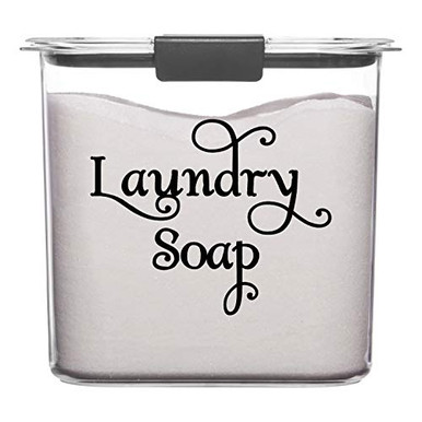 Light Brown - Laundry Soap Vinyl Decal - Laundry Room - Swash - 5w x 4h ...