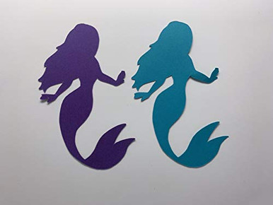 Teal and Purple Mermaid Die Cuts - Mermaid Die Cuts - Mermaid Bulletin ...