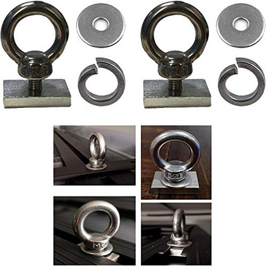 2 Pack Quick Release Track Rail Adapter Tie Down Eyelet O-Rings Anchor ...