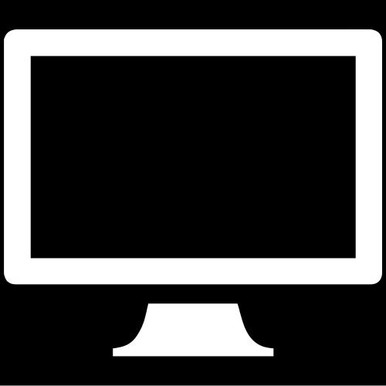 Desktop Monitor Display Decal Sticker -White Mirrored- Decal Sticker ...