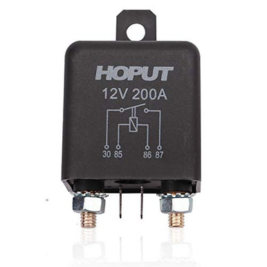 HOPUT 12V DC 200 Amp Heavy Duty 4 Pin Relay Split Charge Relay Switch 4 ...