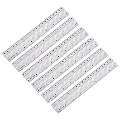 uxcell Aluminum Ruler 8 Inches Precision Bevel Edge Metal Ruler Metric ...