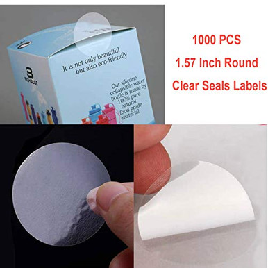 Clear Retail Package Seals 1000 Round Circle Wafer Package Seals ...