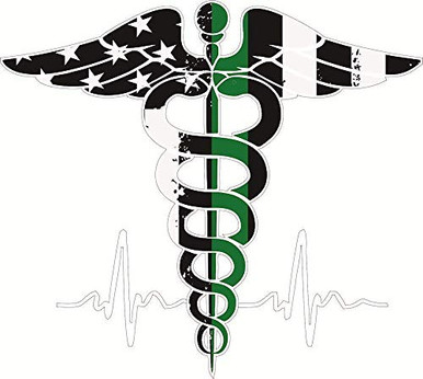Back the Blue - Thin Green Line - RN - Corpsmen Symbol - Caduceus ...