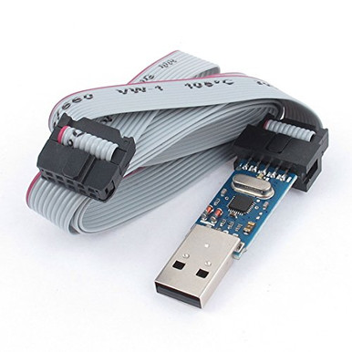 IIVVERR USBASP USBISP AVR Programmer Adapter 10 Pin Cable USB ATMEGA8 ATMEGA128 -USBASP USBISP ...