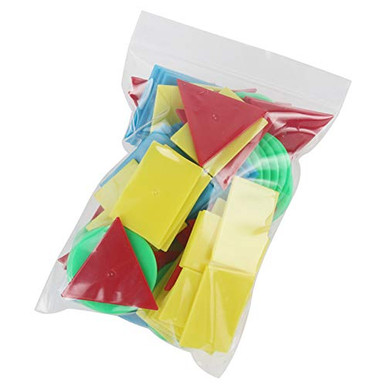 ocijf179 Counting Disc 80Pcs/Set Geometry Blocks Counting Round ...