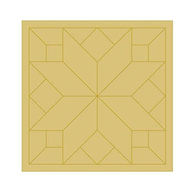 Barn Quilt Square Design by Lines Cutout Unfinished Wood Country Decor ...