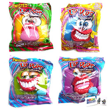 Twisted Lip Pops Lollipops -4 Pack- 4 Different Lips Assorted Flavors ...
