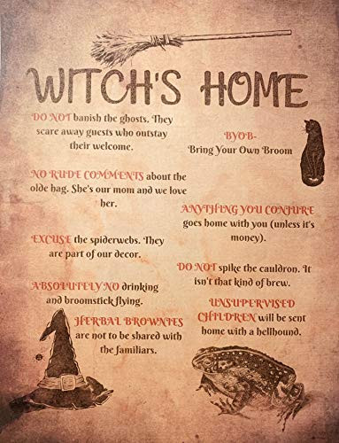 Witchs Home Rules Art for Pagan Wiccan Witchcraft Hoodoo Voodoo Conjure ...