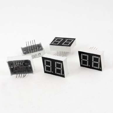 uxcell 5 Pcs Common Cathode 10 Pin 2 Bit 7 Segment 0.56 inch Red LED ...