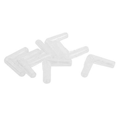 uxcell Plastic Aquarium L Shape Adapter Air Tube Tubing Connector 9pcs ...