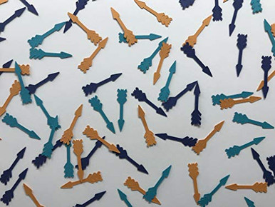 Navy Orange and Teal Arrow Confetti - Tribal Party Decorations - Wild ...