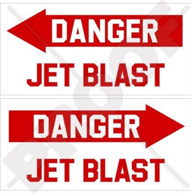 DANGER JET BLAST Aircraft Helicopter USAF 4 inch -100mm- Vinyl Stickers ...
