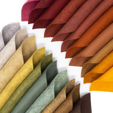 21 Felt Sheets Mix Color Fall Colors Collection Merino Wool Blend Felt ...