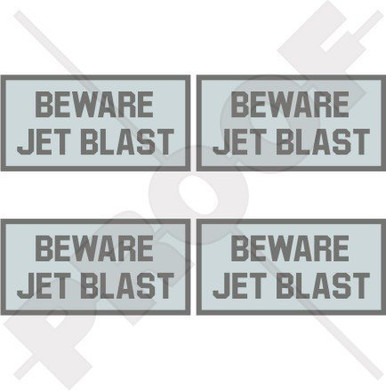 BEWARE JET BLAST LowVis Aircraft USAF 2 inch -50mm- Vinyl Stickers ...