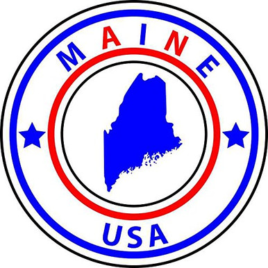 StickerTalk State Circle Maine Vinyl Sticker 5 inches by 5 inches ...