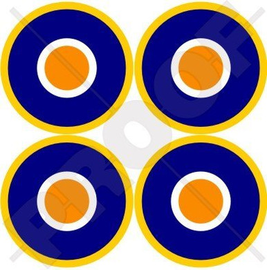 SOUTH AFRICAN AirForce SAAF Type C1 WWII Aircraft Roundels 2 inch -50mm ...