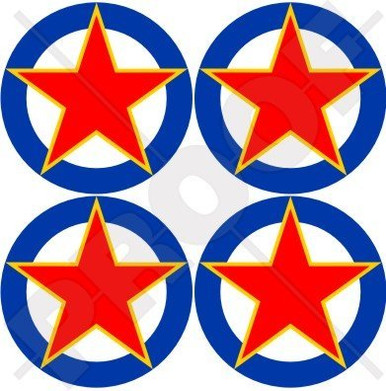 YUGOSLAVIA SFR Yugoslav AirForce Aircraft Roundels 2 inch -50mm- Vinyl ...