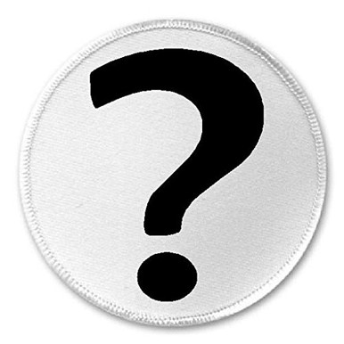 Question Mark Punctuation - 3 inch Circle Sew/Iron On Patch ...