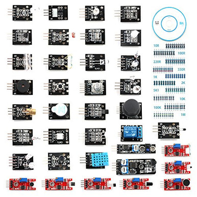 HWAYEH 37 In 1 Sensor Modules Kit,With Tutorial For Arduino UNO R3 MEGA ...