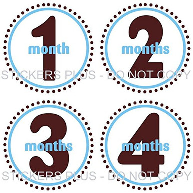 Baby Boy Month Stickers Monthly Baby Milestone Stickers Bodysuit Age ...