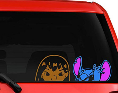 Lilo and Stitch - Peeking - Window Sticker Decal for Car Truck SUV ...