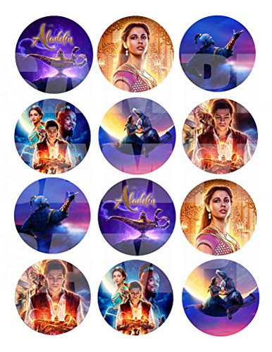 Aladdin Movie Stickers Large 2.5 Round Circle DIY Stickers to Place ...
