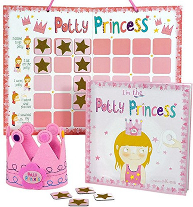 Princess Potty Training Gift Set with Book, Potty Chart, Star Magnets ...