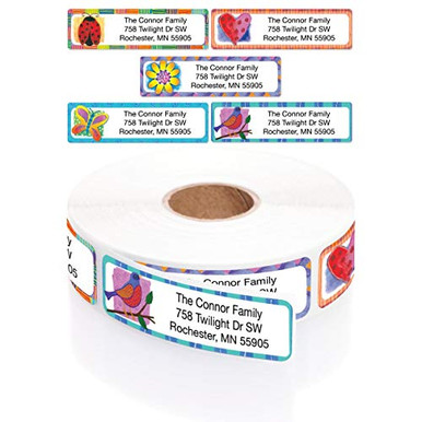Imagination Assorted Designer Rolled Address Labels with Elegant ...